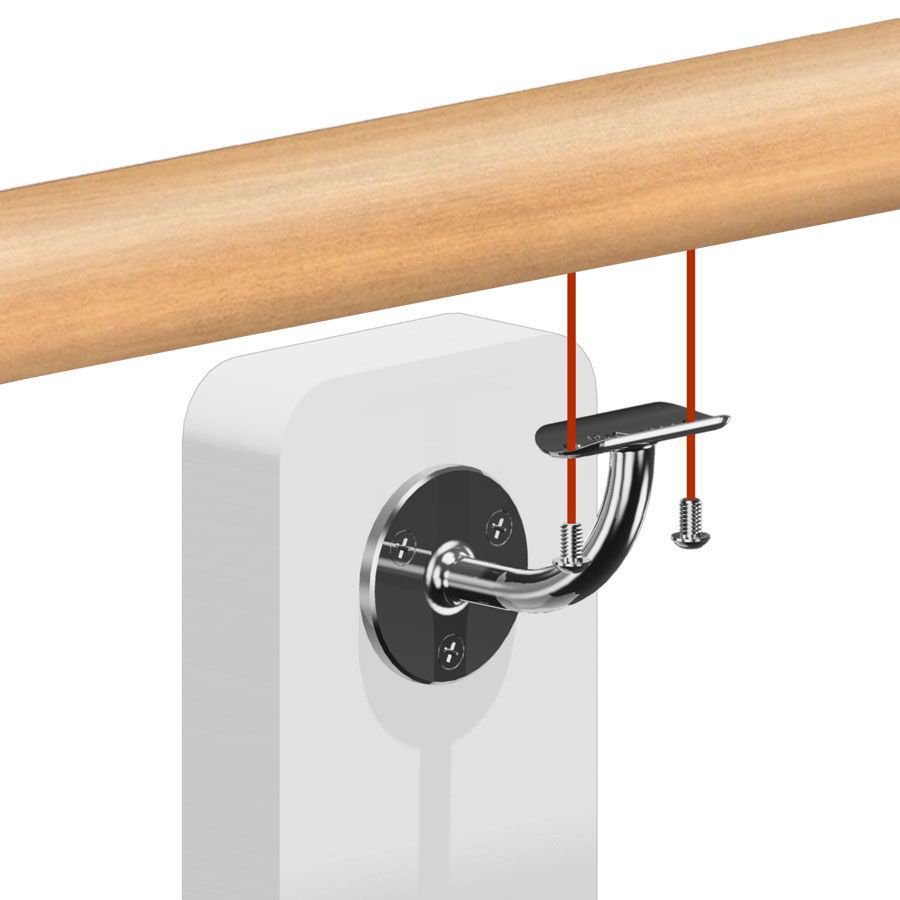 Kit main courante bois hêtre brut pour vos rampes d'escalier intérieur